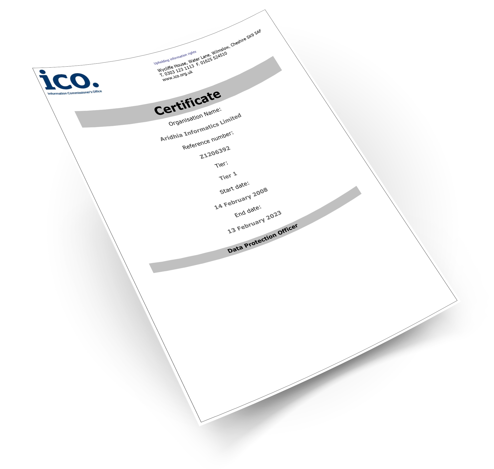 ICO Registration Certificate | Trusted Data Sharing Network | Digital ...